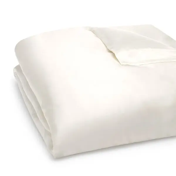 Gingerlily Silk Solid Duvet Cover, Queen - Ivory