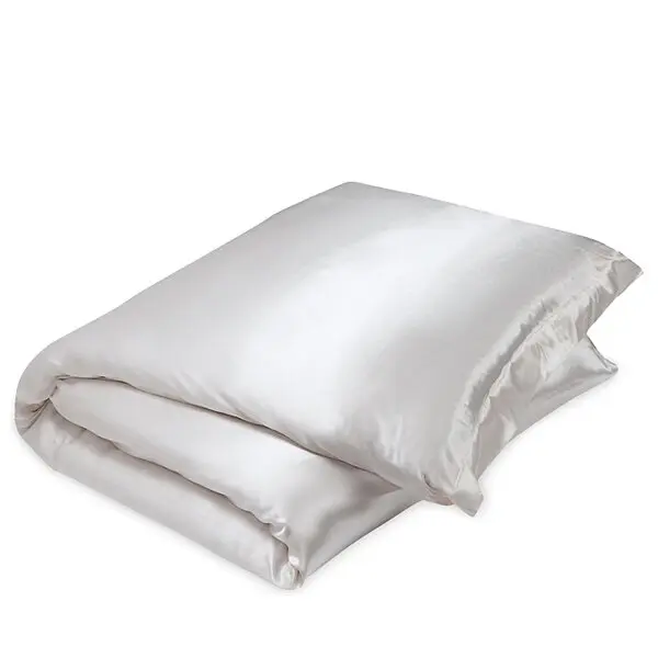 Gingerlily Silk Solid Duvet Cover, Queen - White