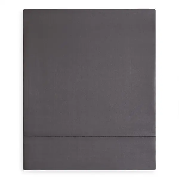 Gingerlily Silk Solid Fitted Sheet, Queen - Charcoal
