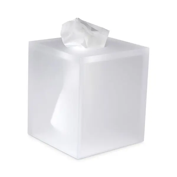 MIKE & ALLY Frost Sky Tissue Box - Frosted White