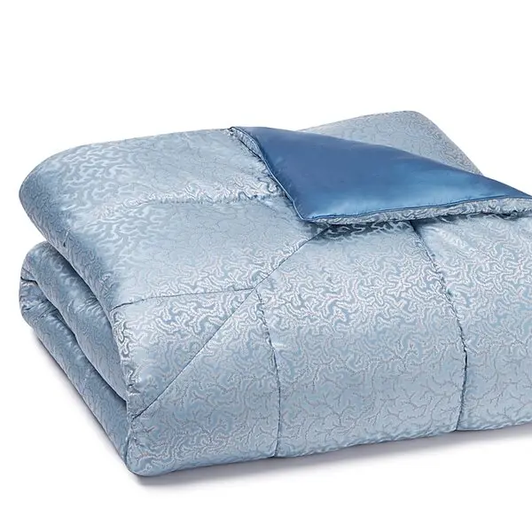 Gingerlily Coral Fern Eiderdown Coverlet, King - Blue