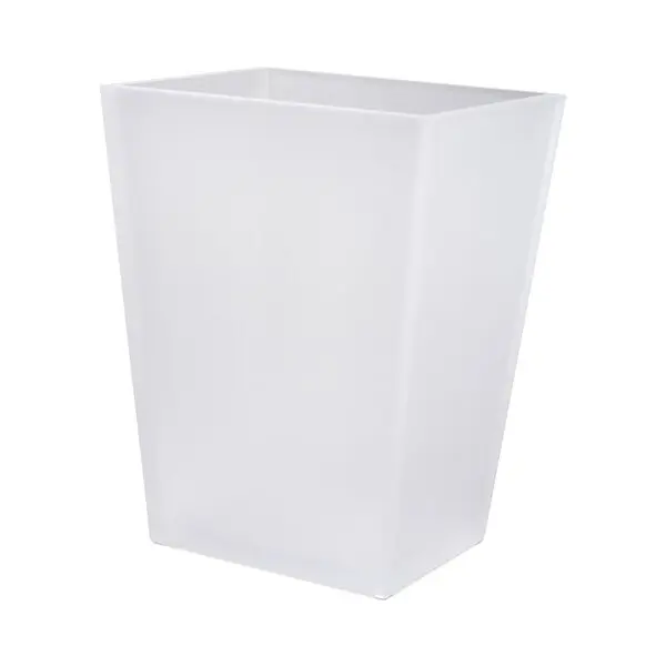 MIKE & ALLY Frost Sky Wastebasket - Frosted White