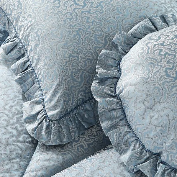 Gingerlily Coral Fern Round Decorative Pillow