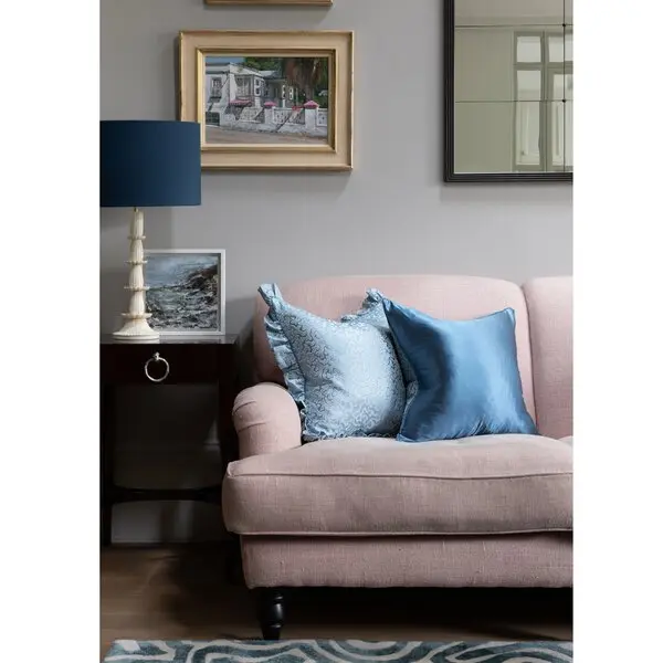 Gingerlily Coral Fern Round Decorative Pillow