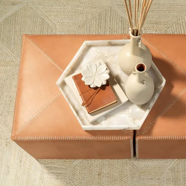 JAMIE YOUNG CO. Leather Ottoman