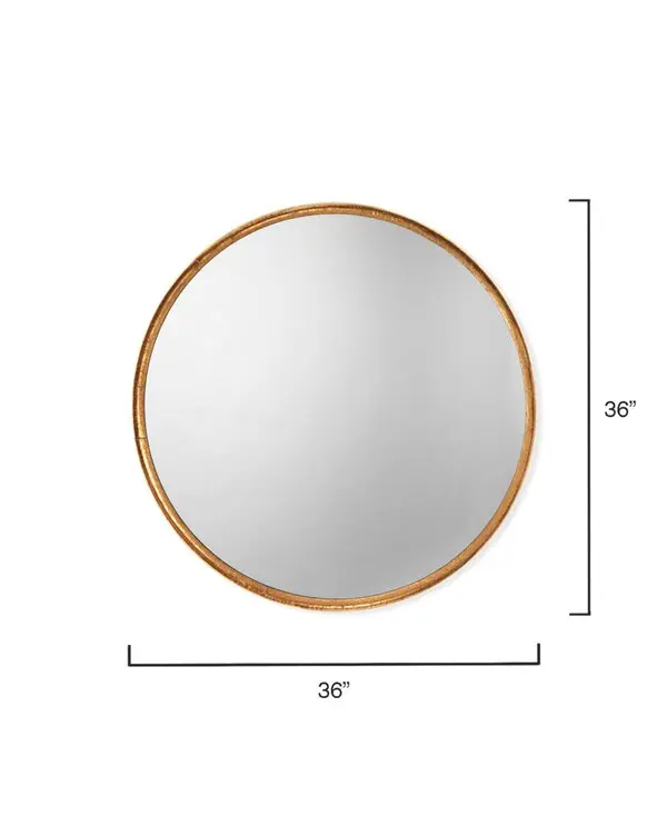 JAMIE YOUNG CO. Refined Iron Round Wall Mirror - Gold