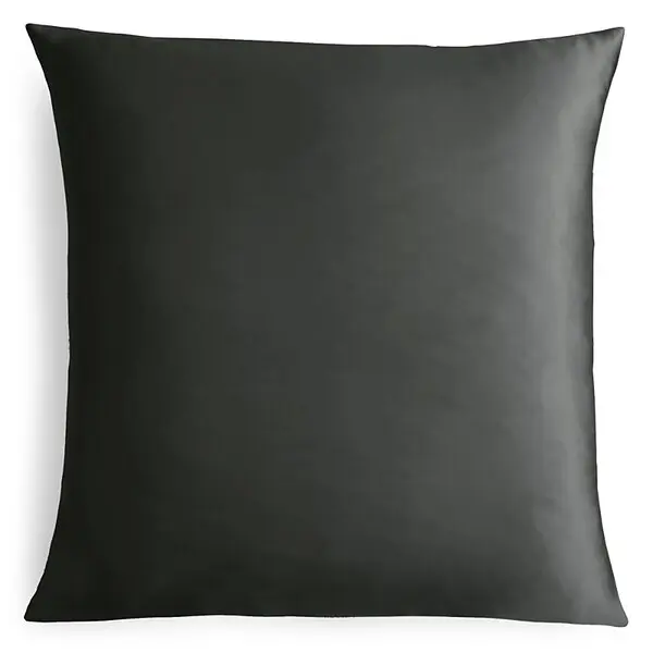 Gingerlily Silk Solid Euro Sham - Charcoal
