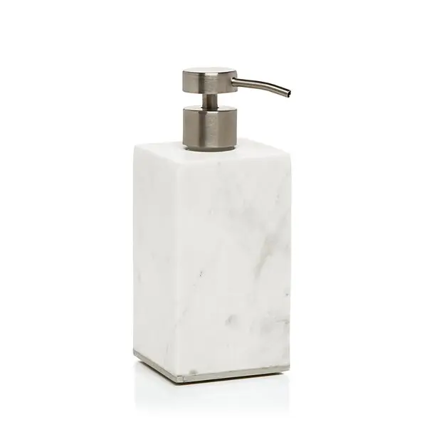 SFERRA Pietra Marble Soap Dispenser - White/silver