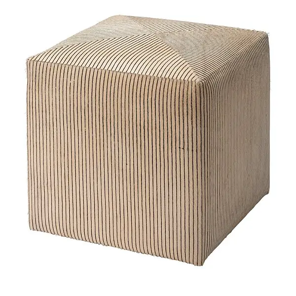 JAMIE YOUNG CO. Pinstripe Hide Ottoman