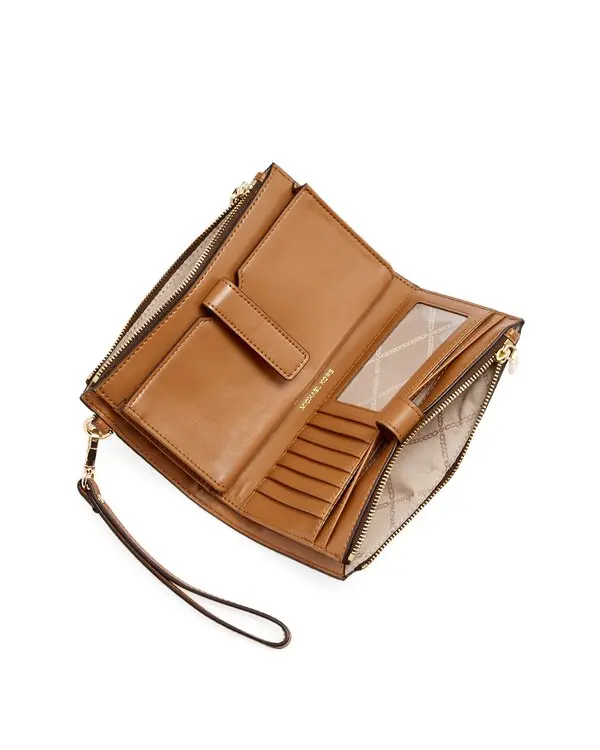 Michael Kors Signature Print Wristlet - Brown