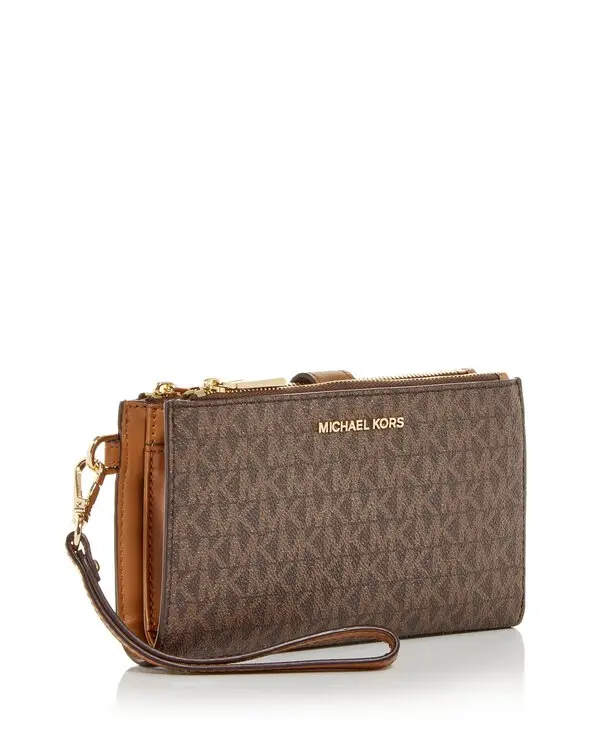 Michael Kors Signature Print Wristlet - Brown
