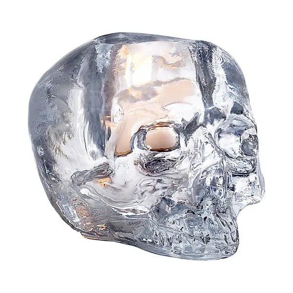 KOSTA BODA Still Life Skull Votive - Clear