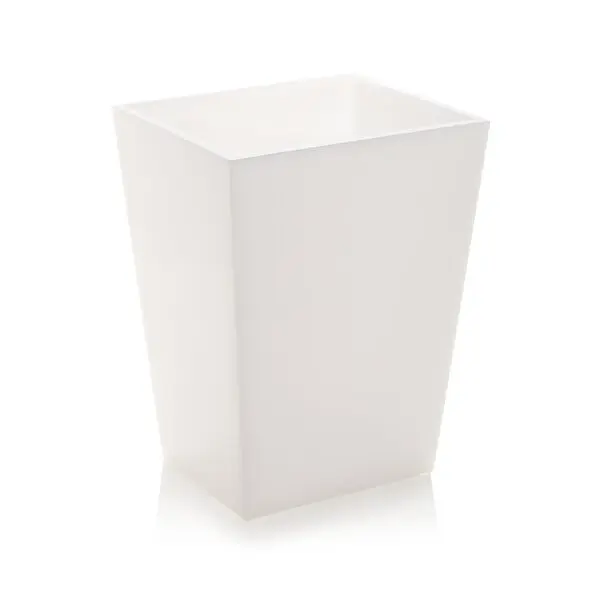 MIKE & ALLY Ice Wastebasket & Liner - White Ice