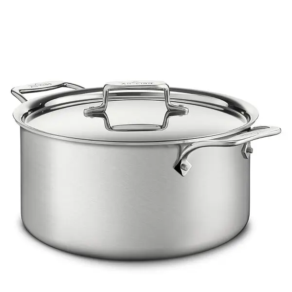 ALL-CLAD D5 Brushed 8-quart Stock Pot With Lid - Stainless