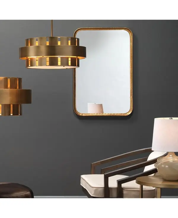 JAMIE YOUNG CO. Principle Iron Rectangle Wall Mirror - Gold