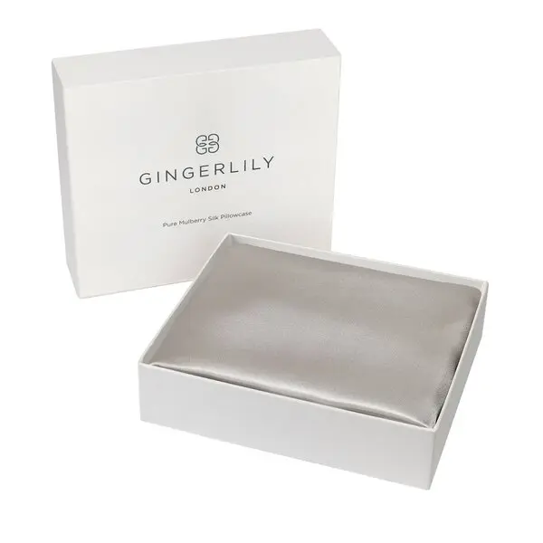 Gingerlily Beauty Box Pillowcase, Standard - Silver/gray