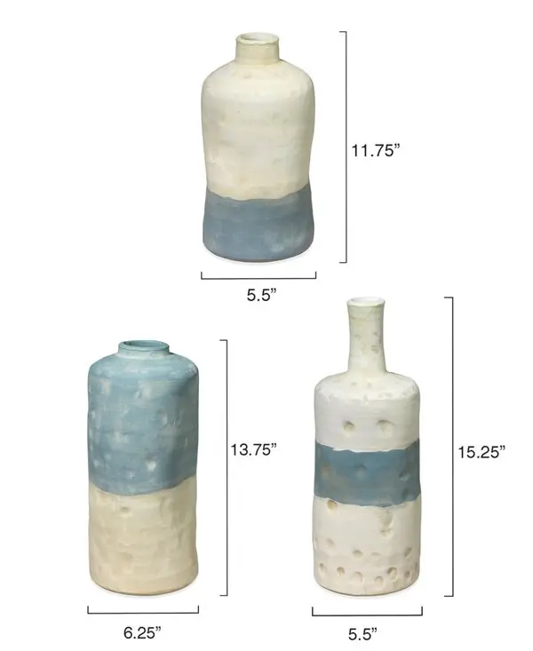 JAMIE YOUNG CO. Sedona Ceramic Decorative Vessels, Set Of 3
