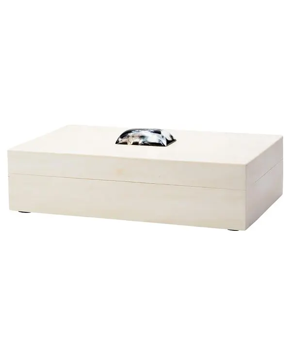 JAMIE YOUNG CO. Constantine Large Rectangle Decorative Box - Cream
