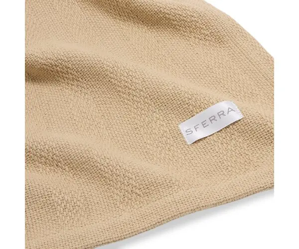 SFERRA Tavira Blanket, Twin - Dark Khaki