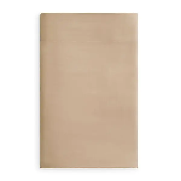 Gingerlily Silk Solid Flat Sheet, Queen - Sand