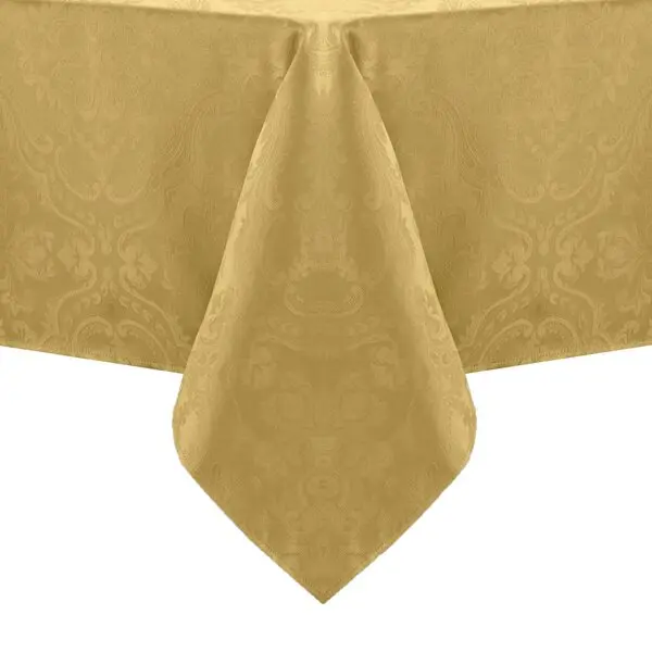ELRENE HOME FASHIONS Caiden Elegance Damask Oblong Tablecloth, 52 X 70 - Gold