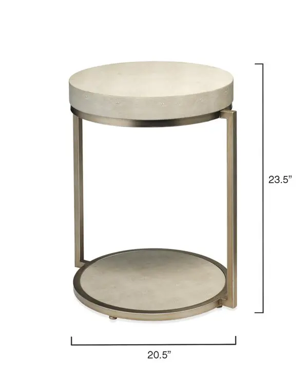 JAMIE YOUNG CO. Chester Faux Shagreen Round Side Table