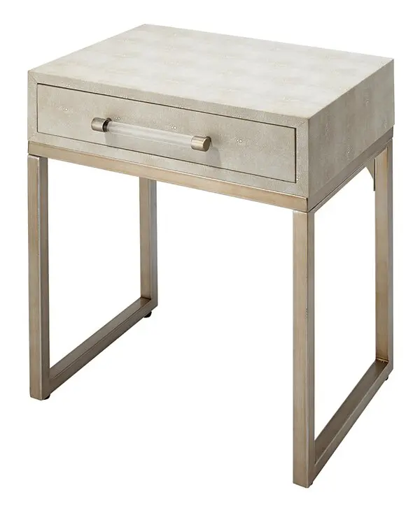 JAMIE YOUNG CO. Kain Faux Leather Shagreen Side Table - Natural