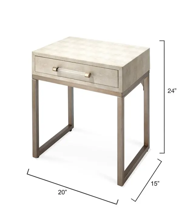 JAMIE YOUNG CO. Kain Faux Leather Shagreen Side Table