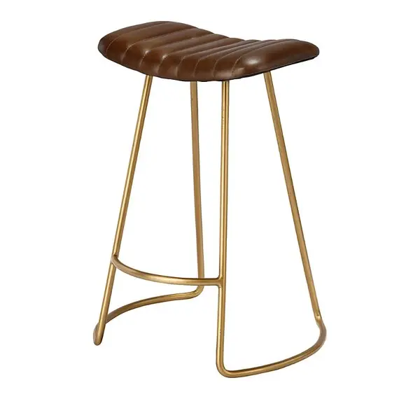 JAMIE YOUNG CO. Theo Leather Counter Stool - Brown