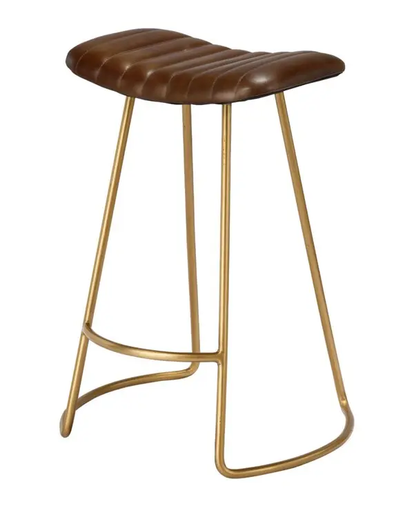 JAMIE YOUNG CO. Theo Leather Counter Stool - Brown