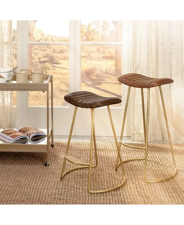 JAMIE YOUNG CO. Theo Leather Counter Stool