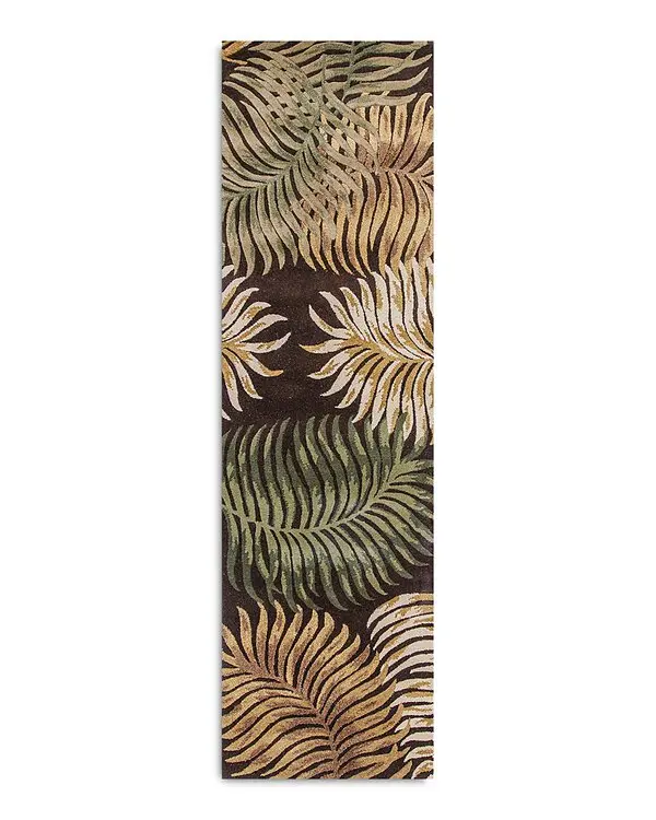 Kas Havana Fern View Runner Area Rug, 2'3 X 8 - Brown