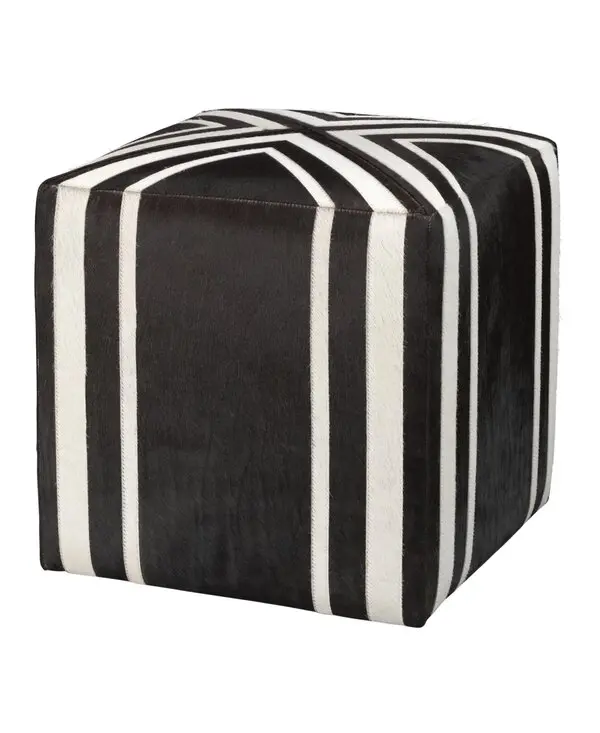 JAMIE YOUNG CO. Nantucket Criss Cross Hide Ottoman