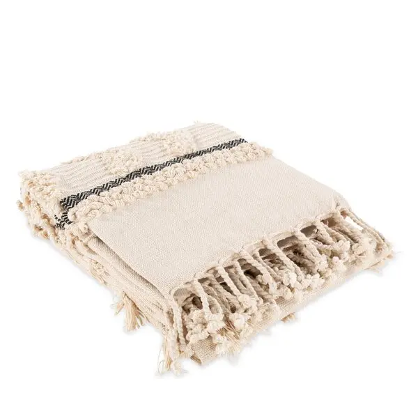 SURYA Livabliss Vasant Throw Blanket - Ivory
