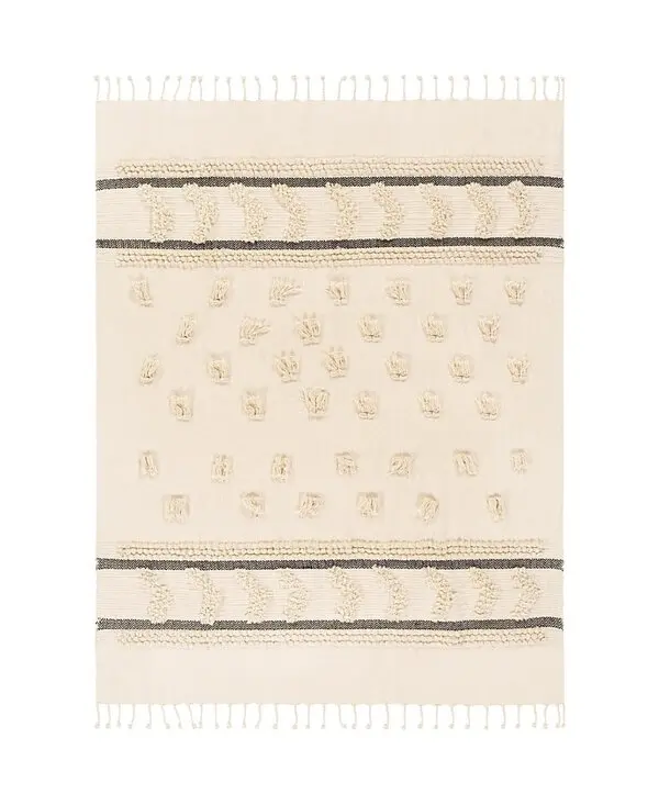 Livabliss Vasant Throw Blanket - Ivory