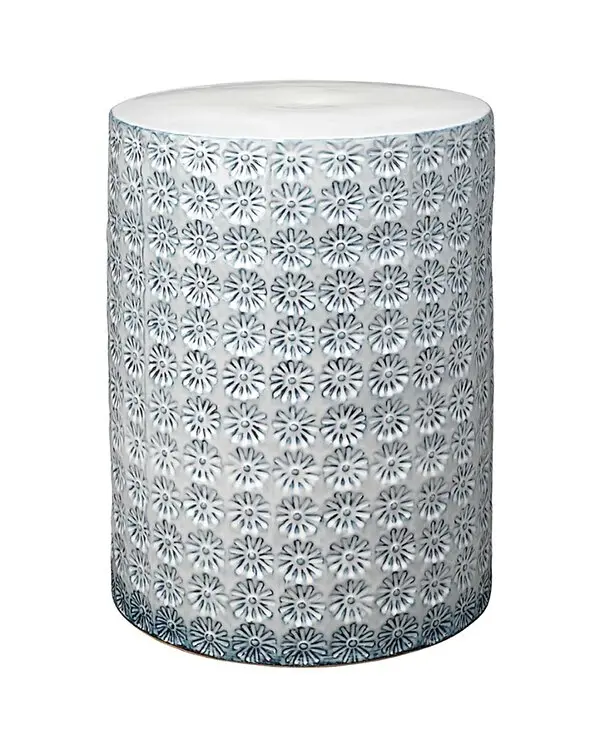 JAMIE YOUNG CO. Wildflower Indoor/outdoor Ceramic Side Table - White