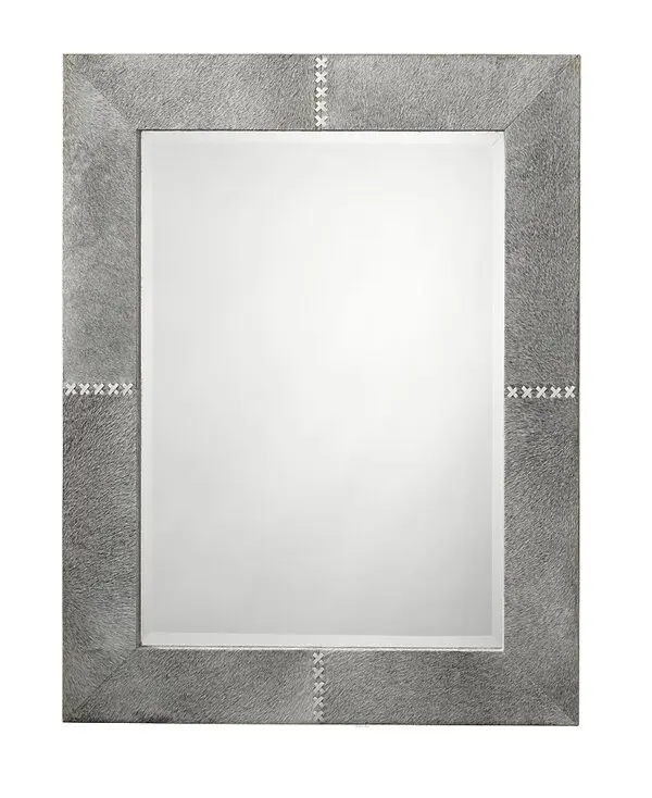 JAMIE YOUNG CO. Cross Stitch Rectangle Mirror - Grey
