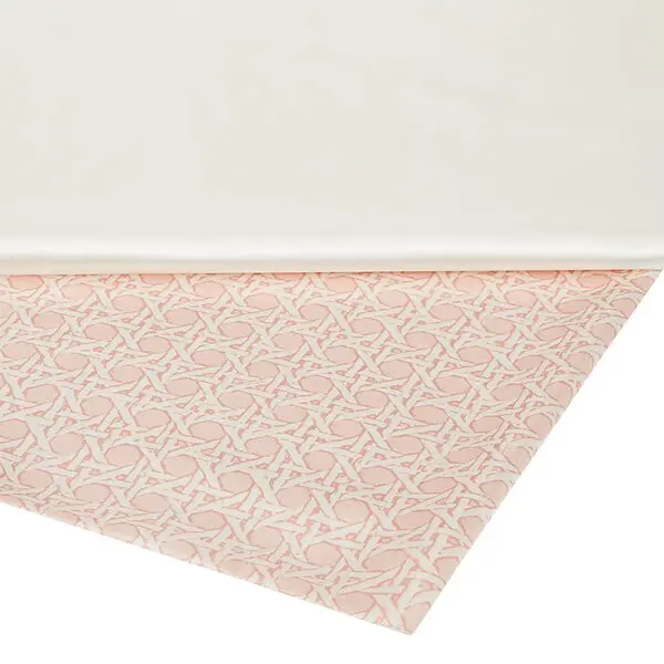 Gingerlily Silk Rattan Flat Sheet, King - Pink/ivory