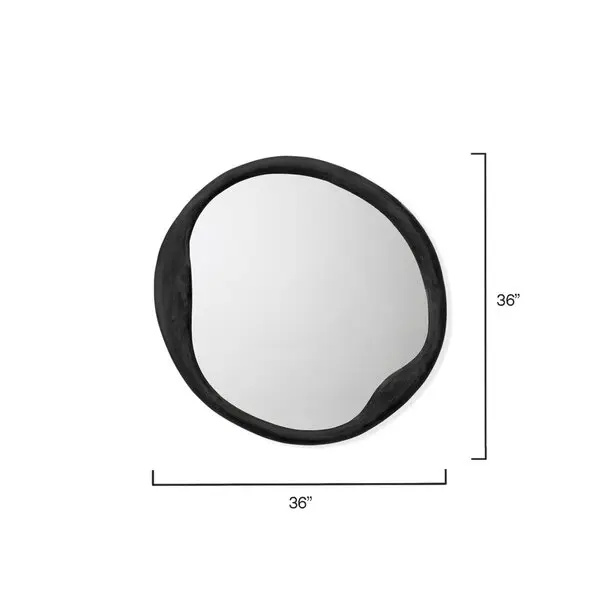 JAMIE YOUNG CO. Organic Metal Round Wall Mirror - Gray