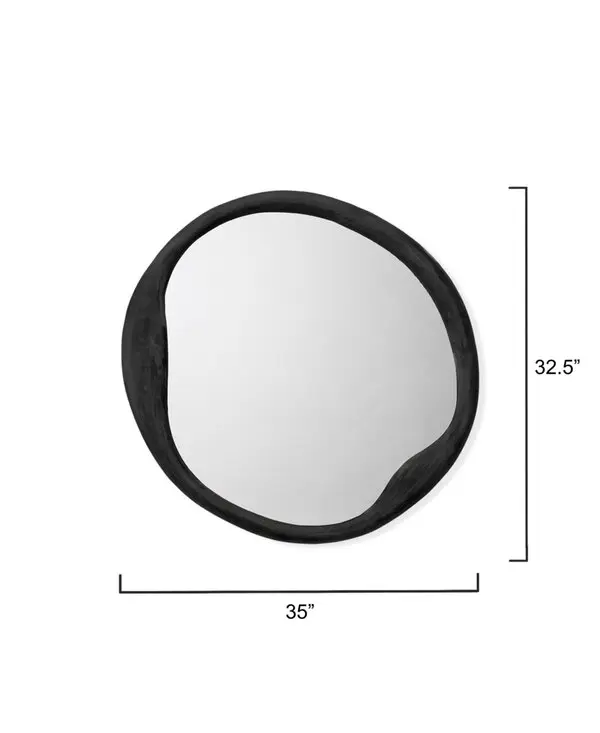 JAMIE YOUNG CO. Organic Metal Round Wall Mirror - Gray