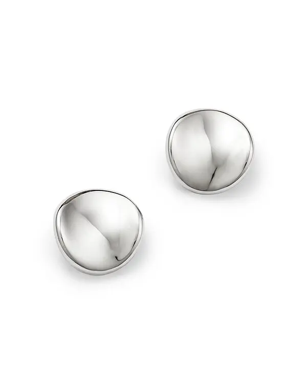 Bloomingdale'S 14k Disk Stud Earrings - White Gold