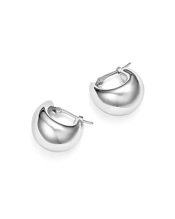 Bloomingdale'S 14k Gold Huggie Hoop Earrings - White