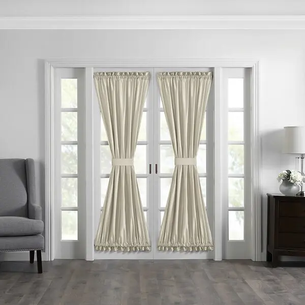 ELRENE HOME FASHIONS Colette French Door Window Panel, 54 X 72 - Ivory