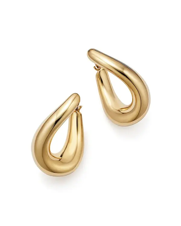 Bloomingdale'S 14k Yellow Medium Oval Twist Hoop Earrings - Gold