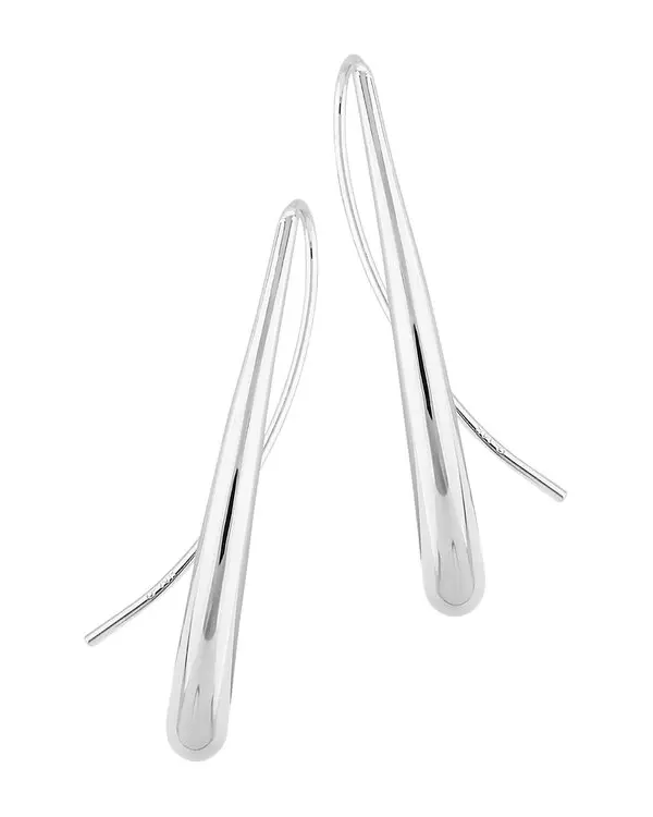 Bloomingdale'S 14k Gold Long Teardrop Threader Earrings - White