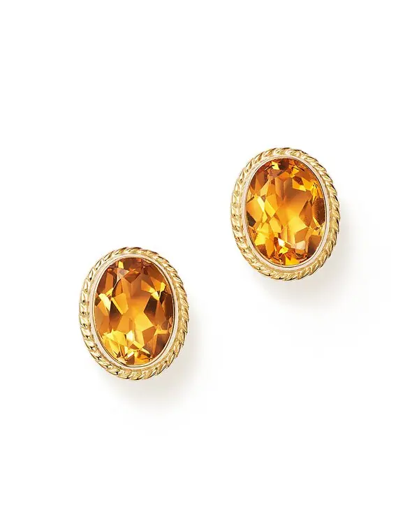 Bloomingdale'S Citrine Stud Earrings - Citrine/gold