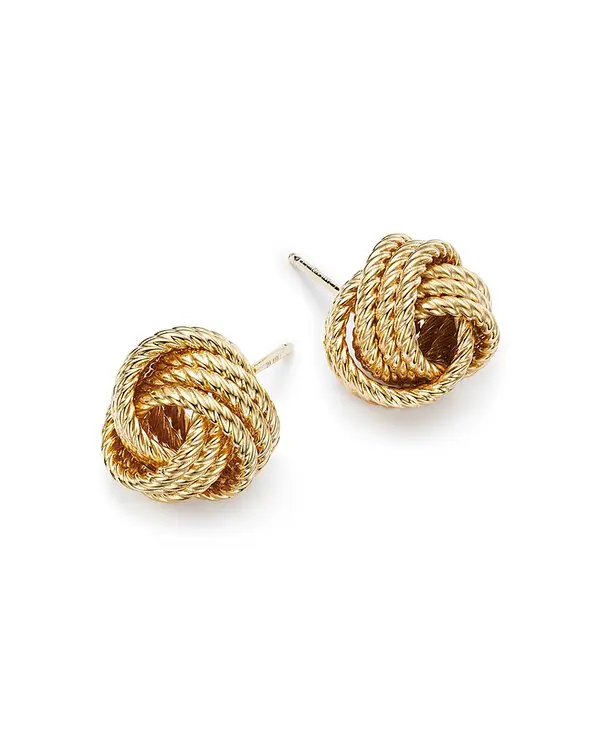 Bloomingdale'S 14k Yellow Twisted Love Knot Stud Earrings - Gold