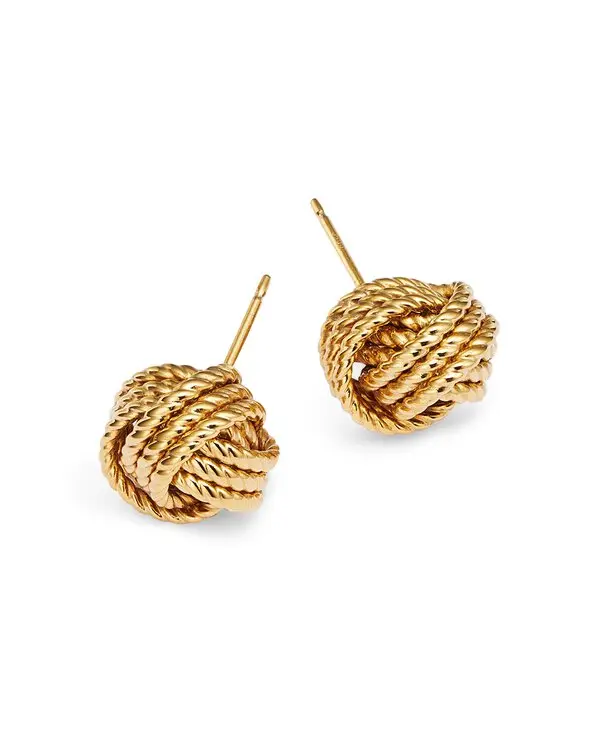 Bloomingdale'S 14k Yellow Twisted Love Knot Stud Earrings