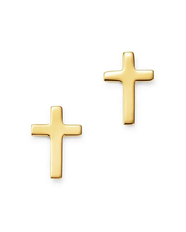 Bloomingdale'S 14k Yellow Cross Stud Earrings - Gold