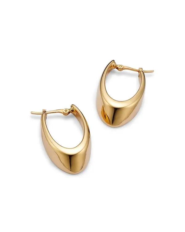 Bloomingdale'S 14k Yellow Visor Hoop Earrings
